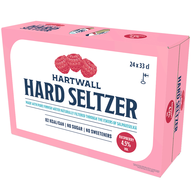 Hartwall Hard Seltzer Raspberry 24-pack