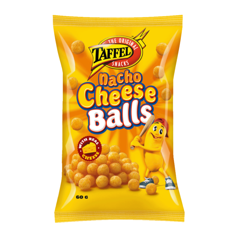 Taffel Nacho Cheese Balls, 16 x 60 g